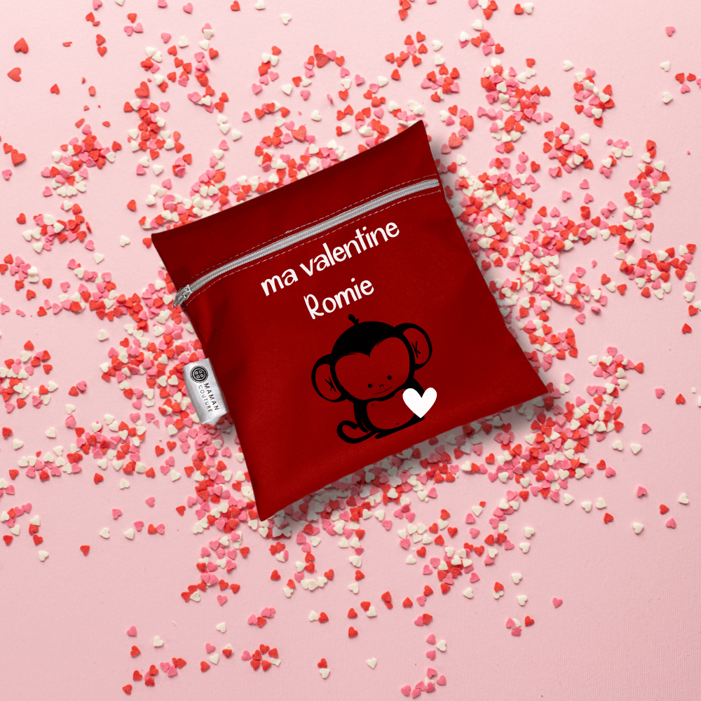 Sac à collation - St-Valentin - Mon valentin ou ma valentine - 3 modèl